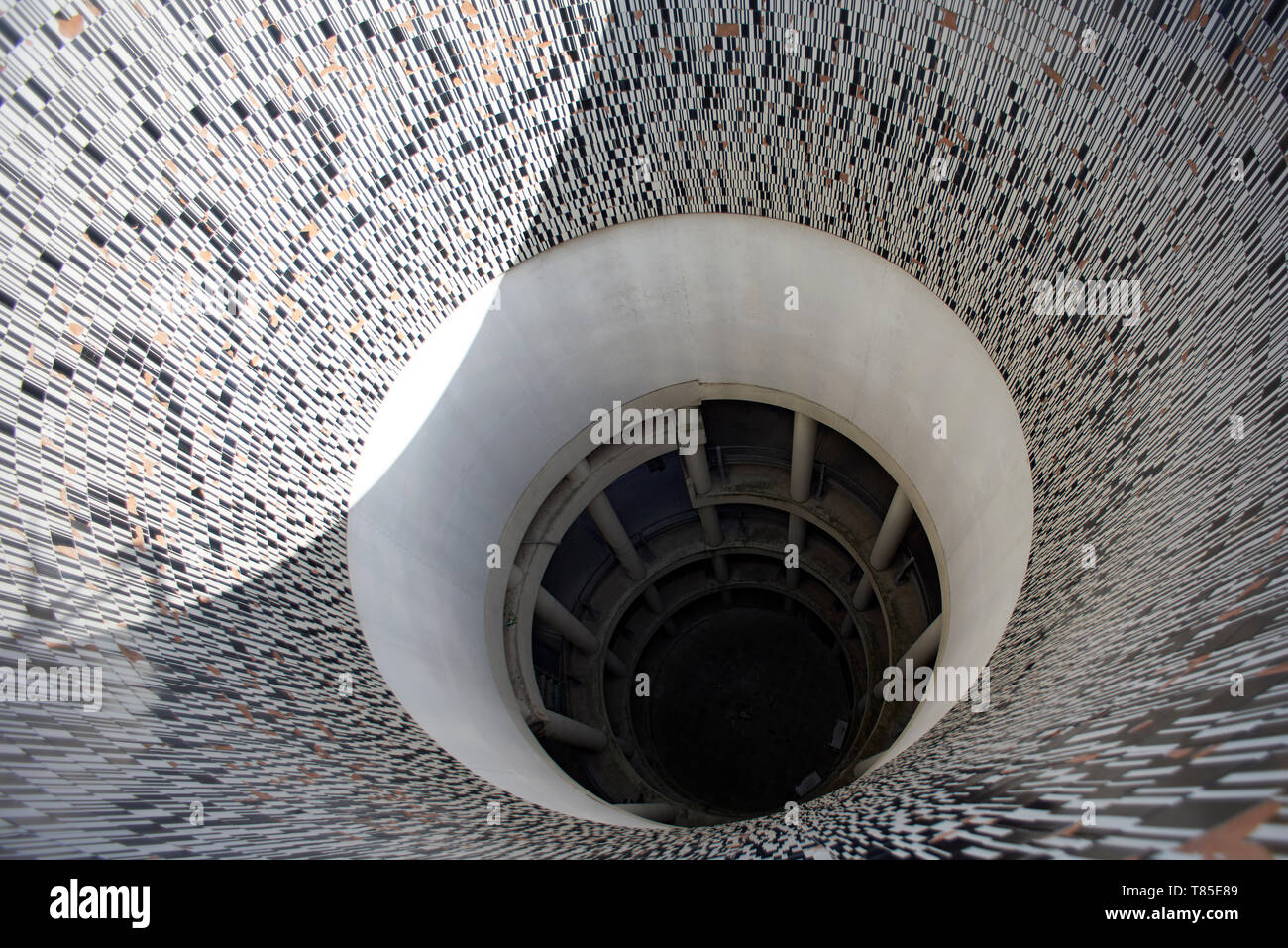 Beautifully designed air vent, hole in the ground with circular designs ...