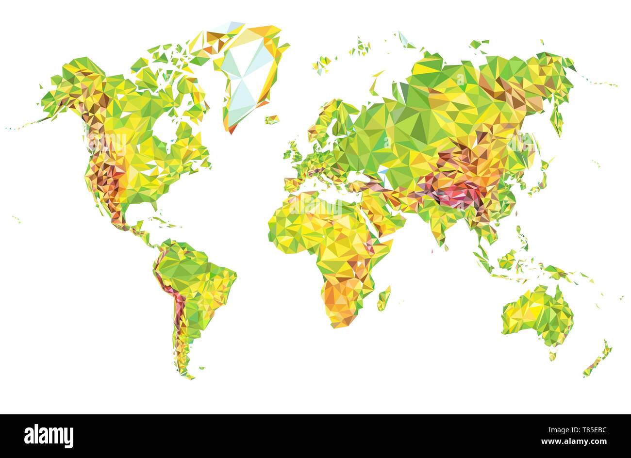 Continents style Cut Out Stock Images & Pictures - Alamy