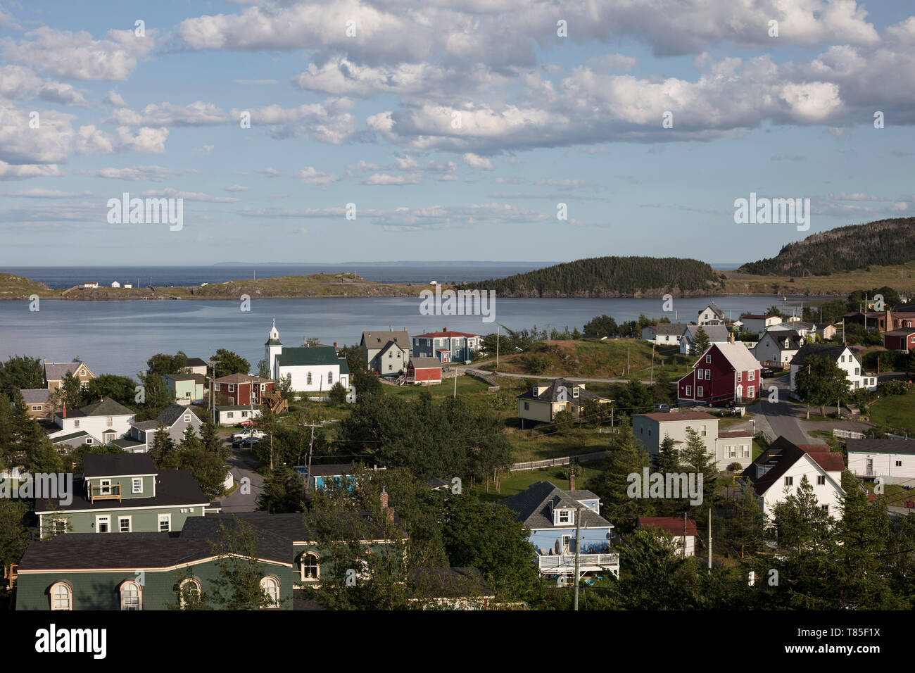 TRINITY, NEWFOUNDLAND, CANADA - August 12, 2018: The town of Trinity ...