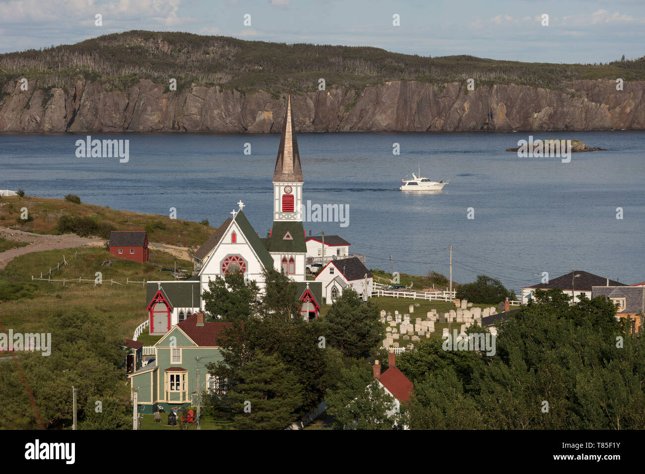TRINITY, NEWFOUNDLAND, CANADA - August 12, 2018: St Paul's Anglican ...