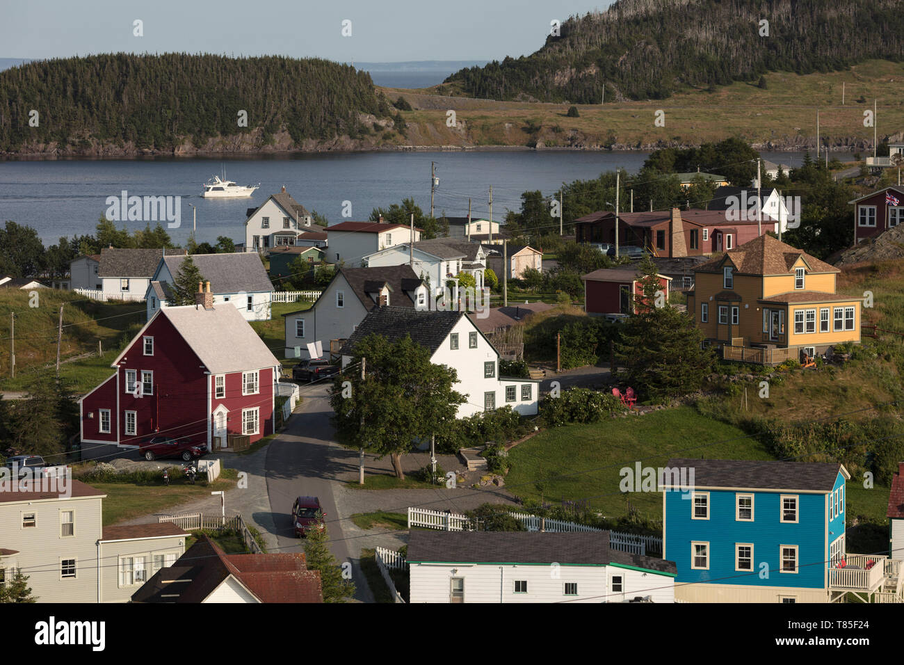 TRINITY, NEWFOUNDLAND, CANADA - August 12, 2018: The town of Trinity ...