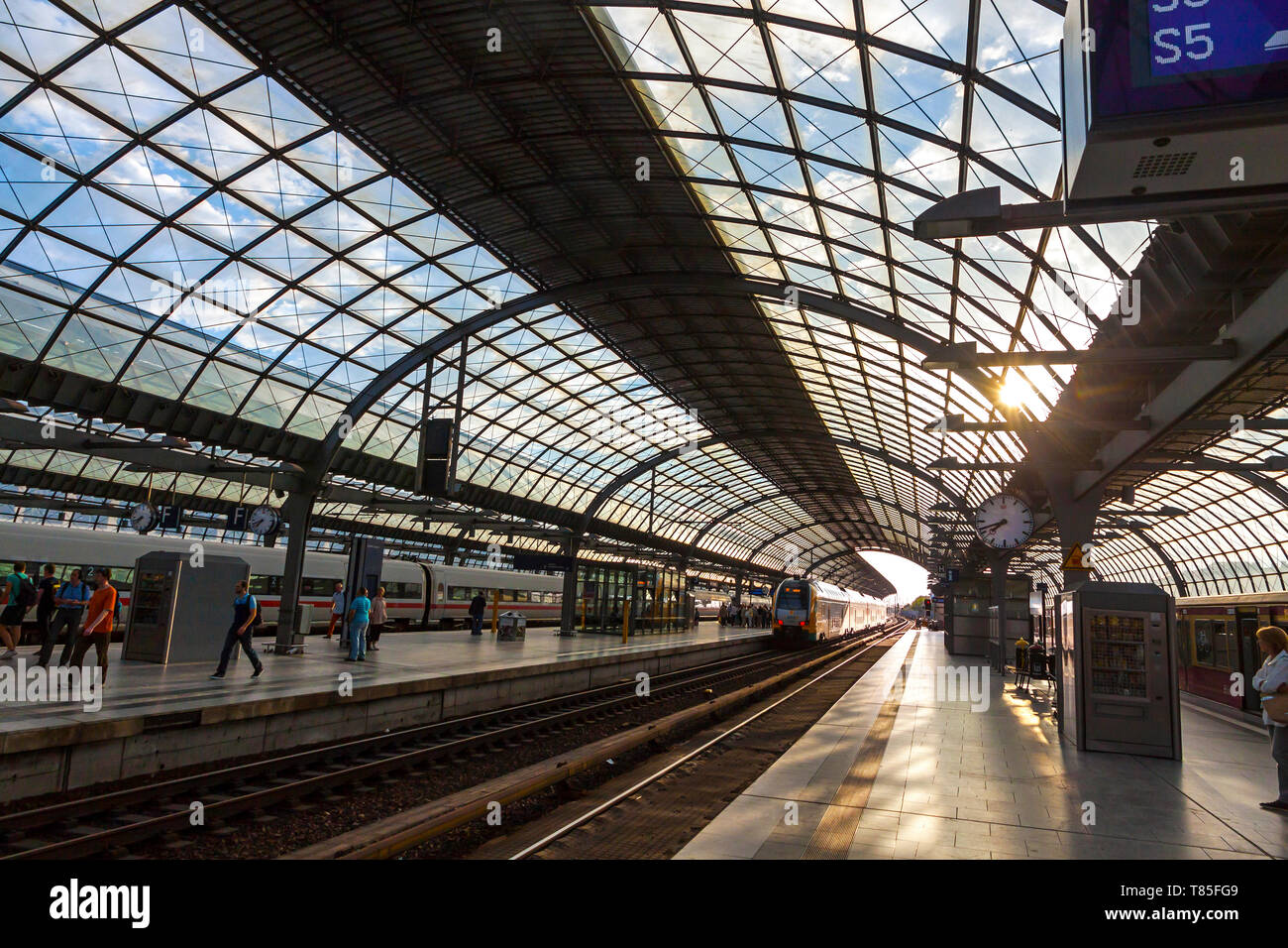 Hamburg, Germany - July 3, 2014: Berlin-Spandau station, the Deutsche ...
