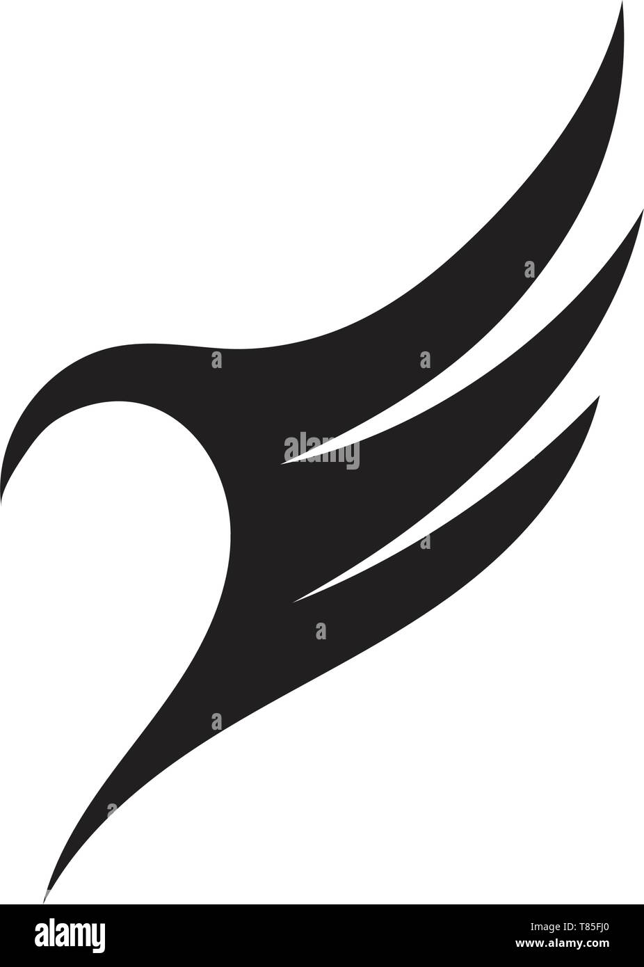 Wing black Logo Template vector illustration design Stock Vector Image ...