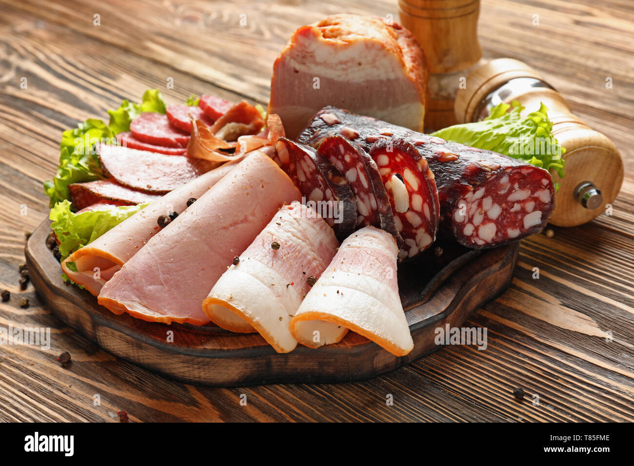 Assortment Sliced Cold Meats High Resolution Stock Photography and ...