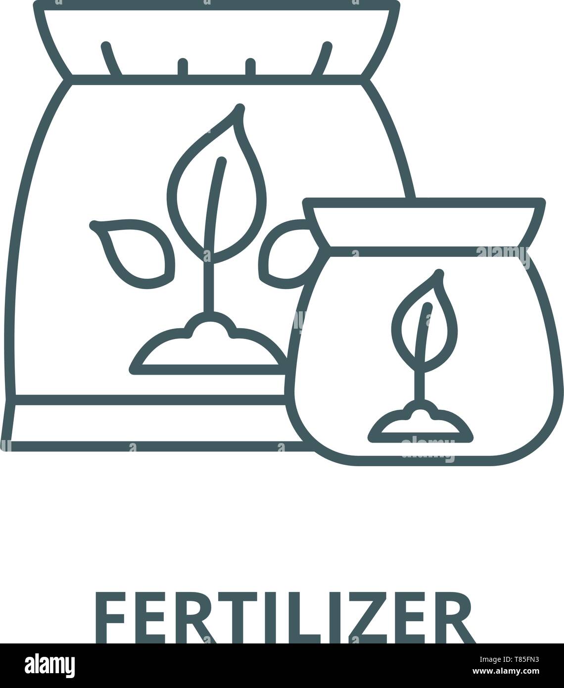 Fertilizer vector line icon, linear concept, outline sign, symbol Stock ...