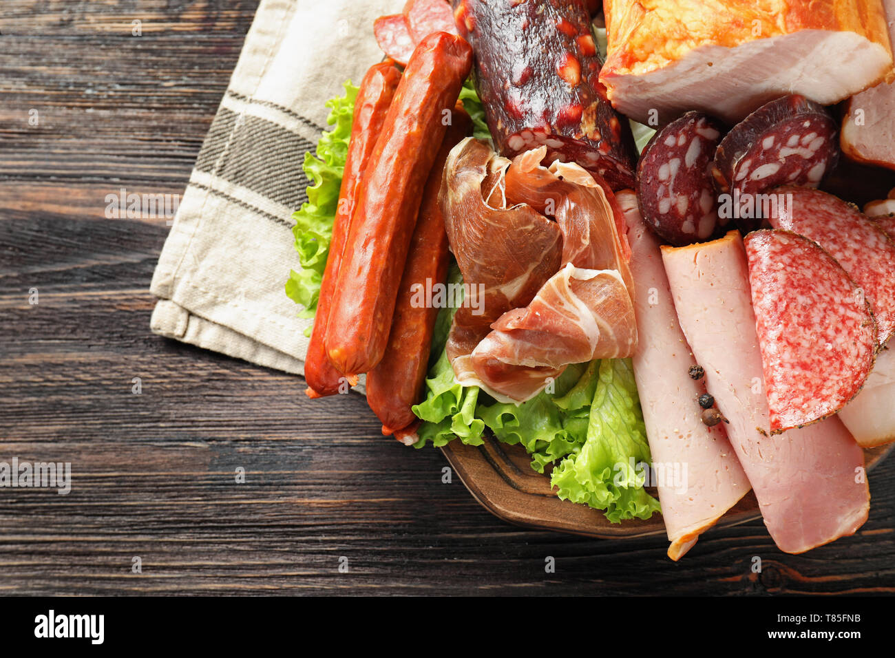 Assorted meats view assortment hi-res stock photography and images - Alamy