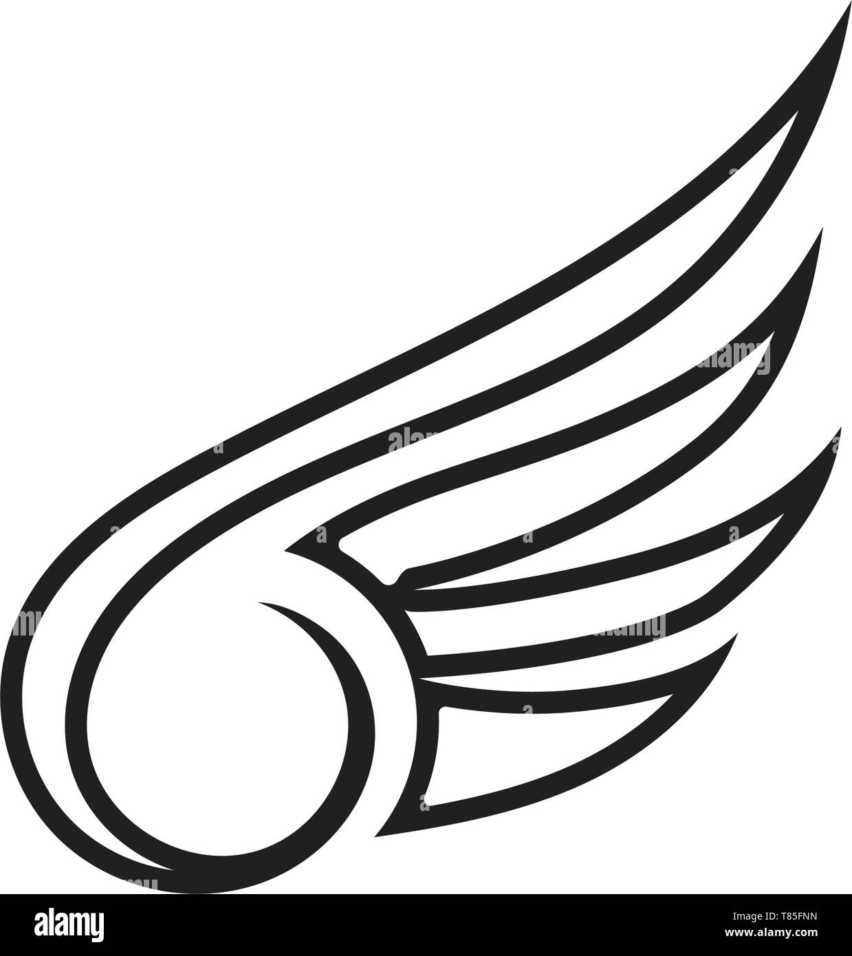 Wing black Logo Template vector illustration design Stock Vector Image ...