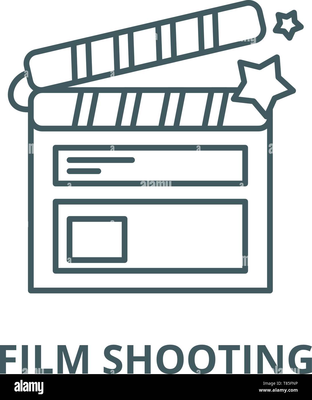 Film shooting vector line icon, linear concept, outline sign, symbol ...
