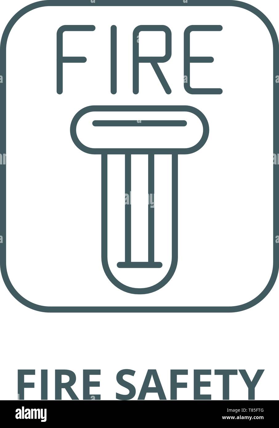 Fire safety vector line icon, linear concept, outline sign, symbol ...