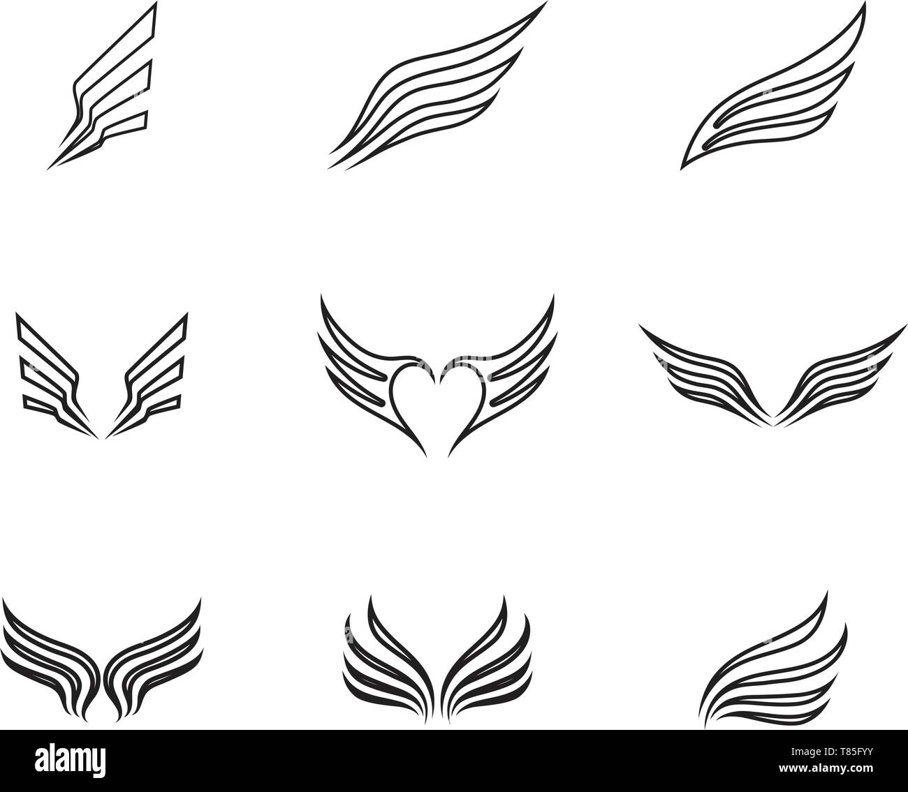 Wing logo and symbol business template vector Stock Vector Image & Art ...