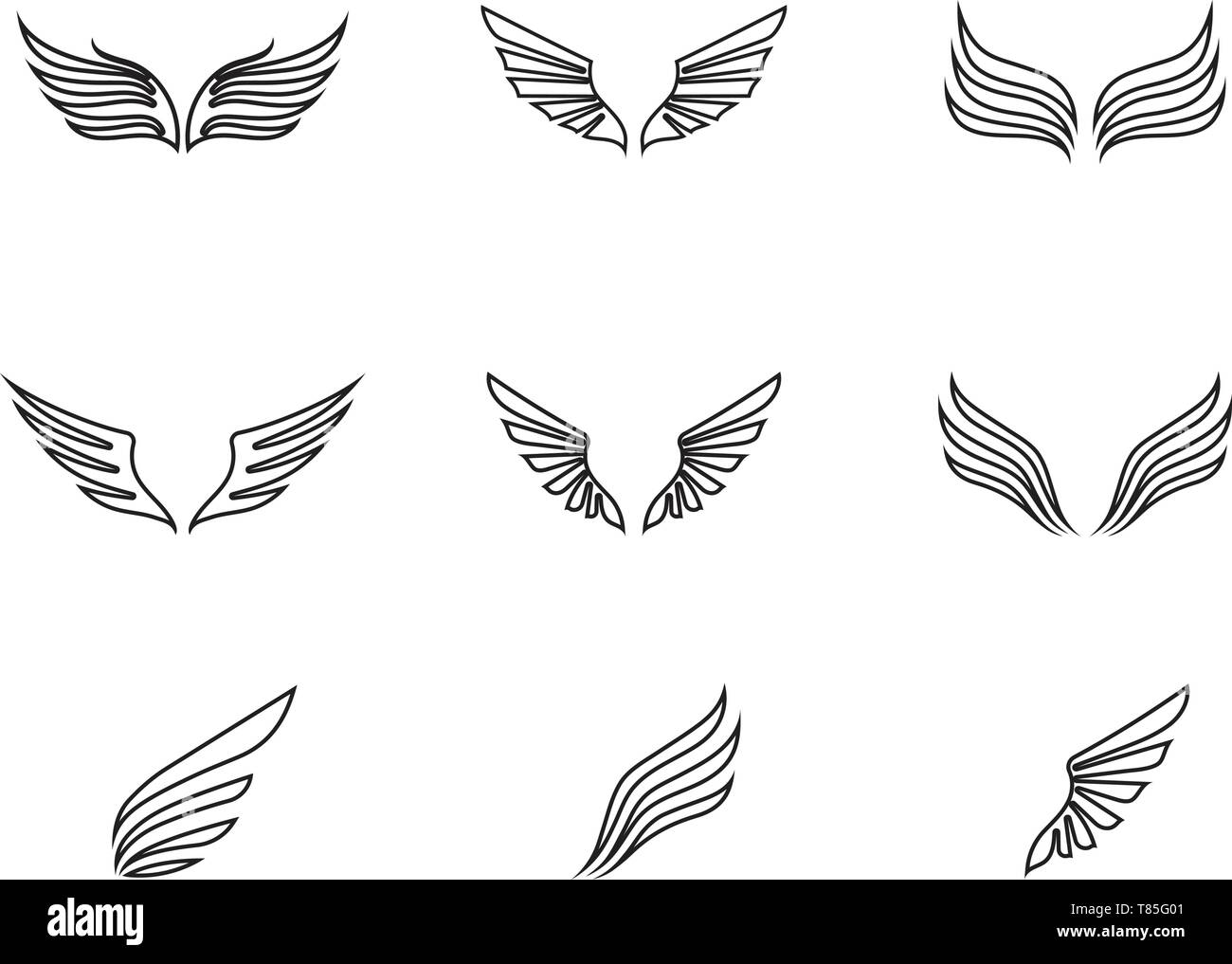 Wing logo and symbol business template vector Stock Vector Image & Art ...