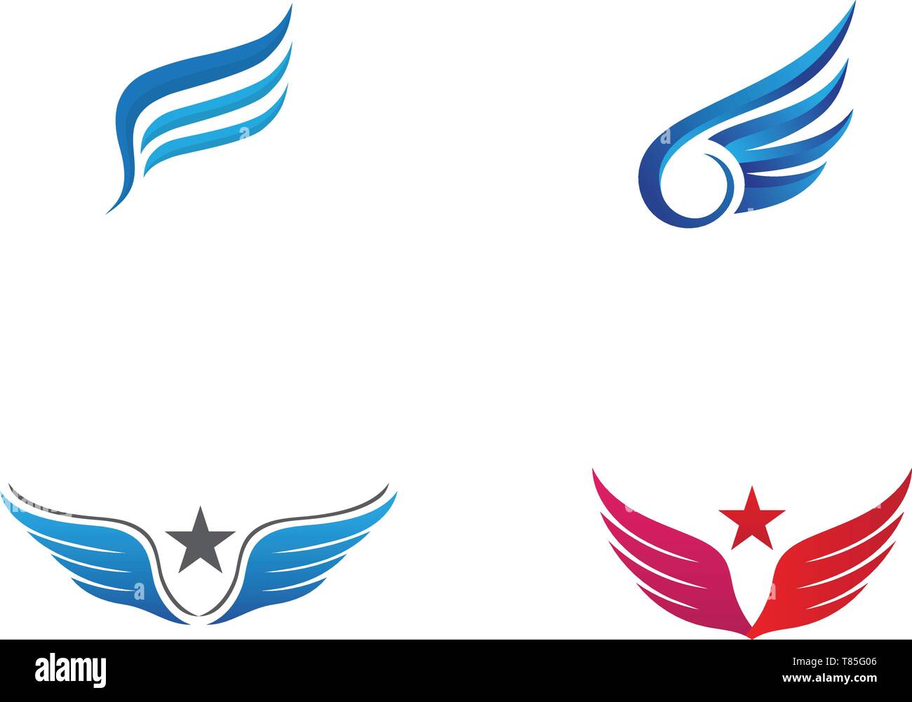 Wing logo and symbol business template vector Stock Vector Image & Art ...