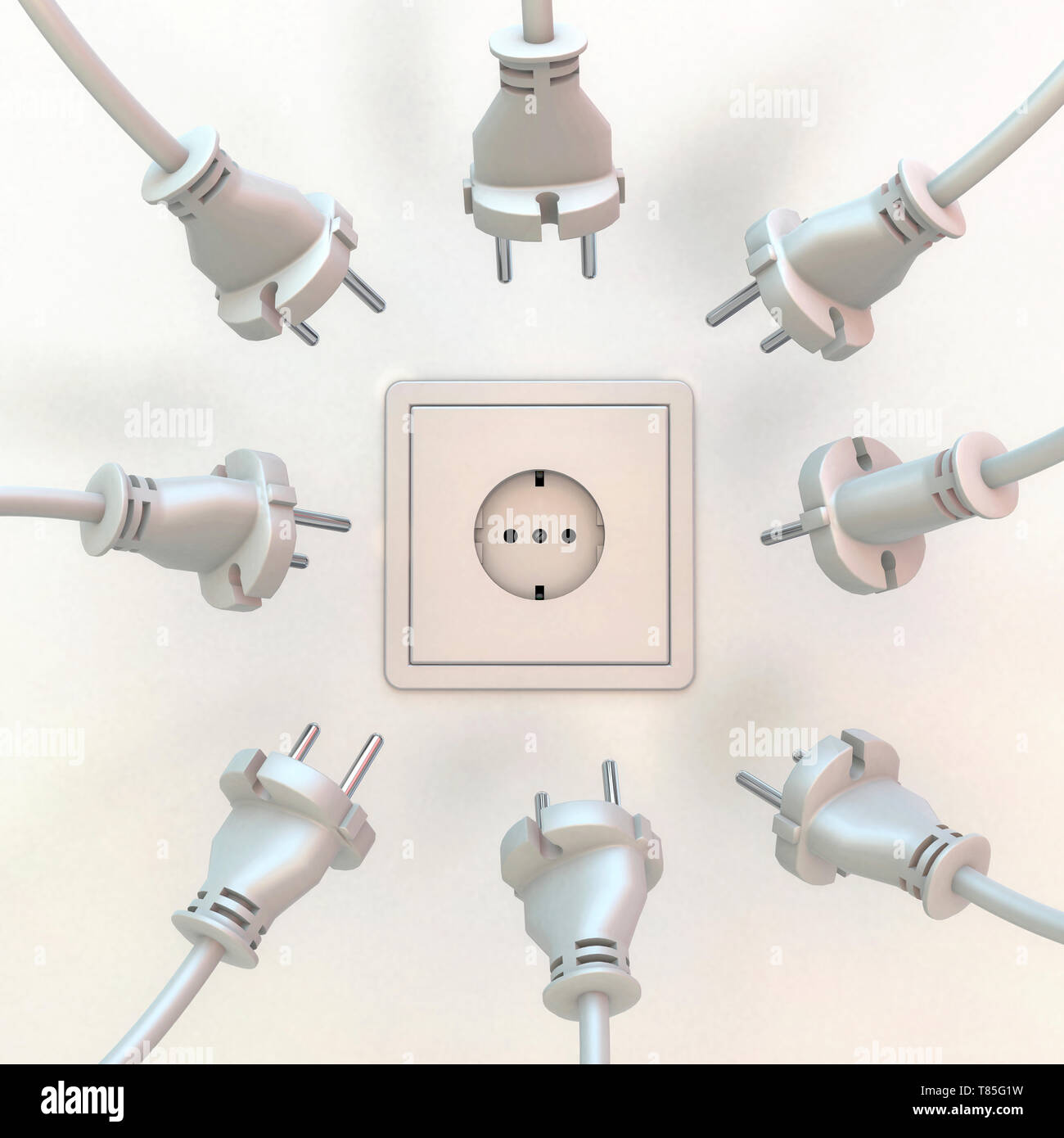 Electrical overload, conceptual illustration Stock Photo - Alamy