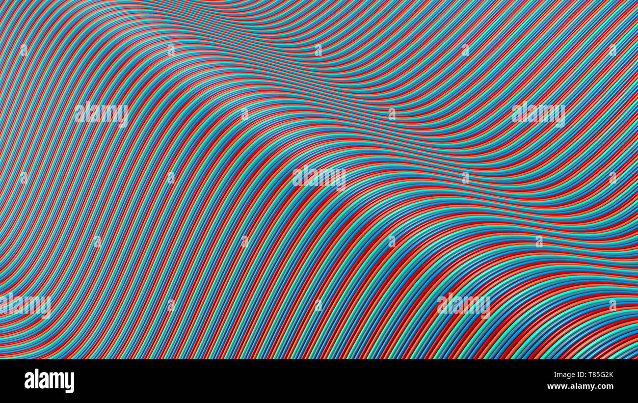 Wavy lines, abstract illustration Stock Photo - Alamy