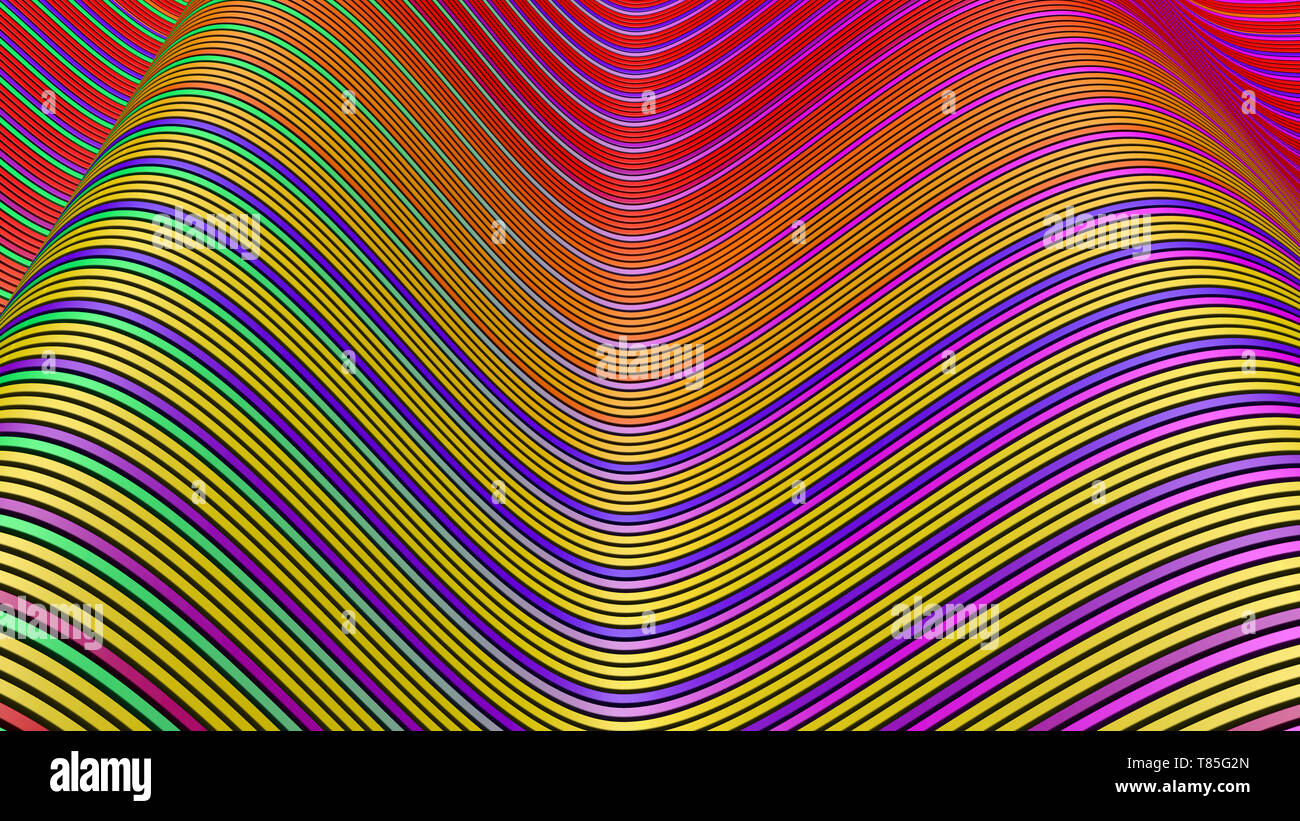 Wavy lines, abstract illustration Stock Photo - Alamy
