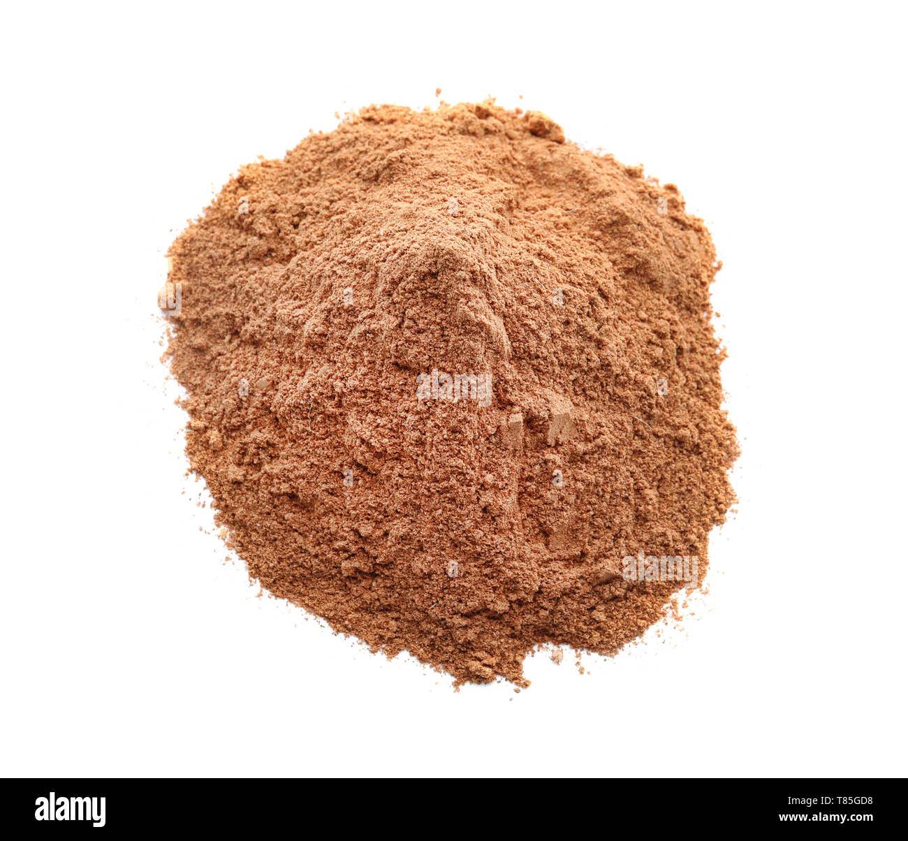 Cinnamon powder on white background Stock Photo - Alamy