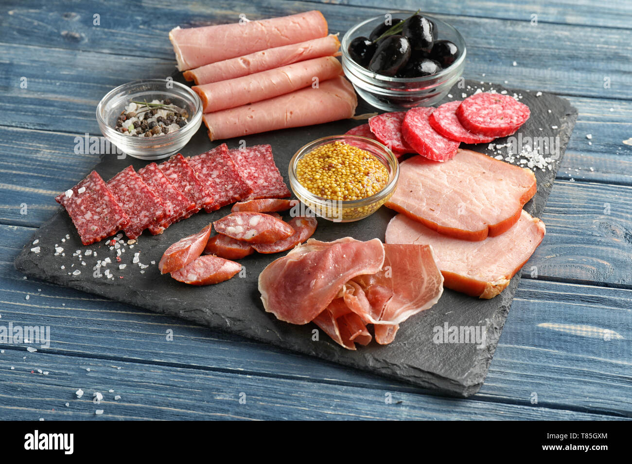 Variety of processed meats hi-res stock photography and images - Alamy
