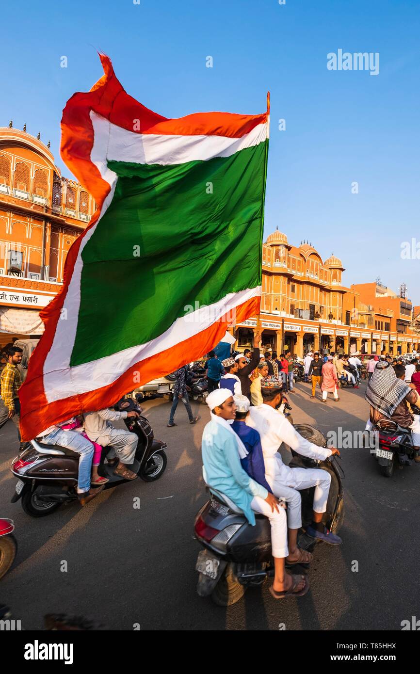 India, Rajasthan, Jaipur, Ramganj Bazar, muslim festival Stock Photo ...