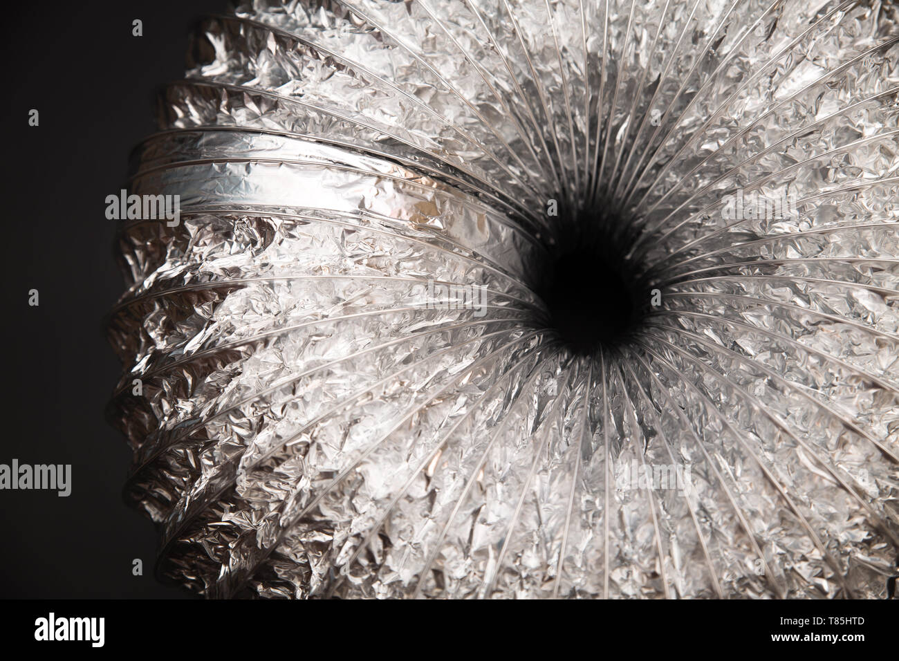 Silver tinfoil tube for ventilator Stock Photo - Alamy