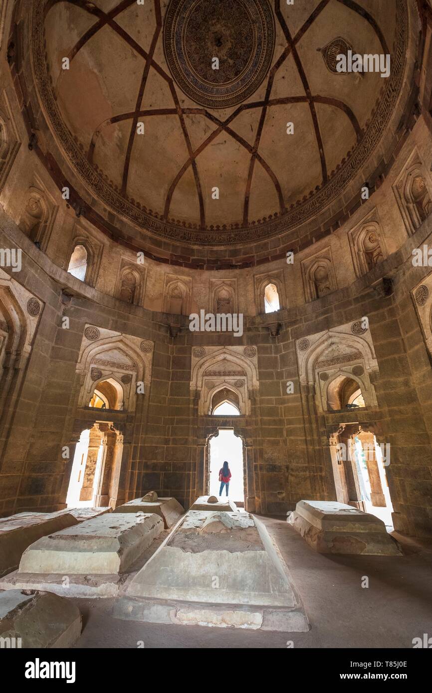 India, New Delhi, Lodi (or Lodhi) Gardens, tomb of Muhammad Shah Sayyid ...