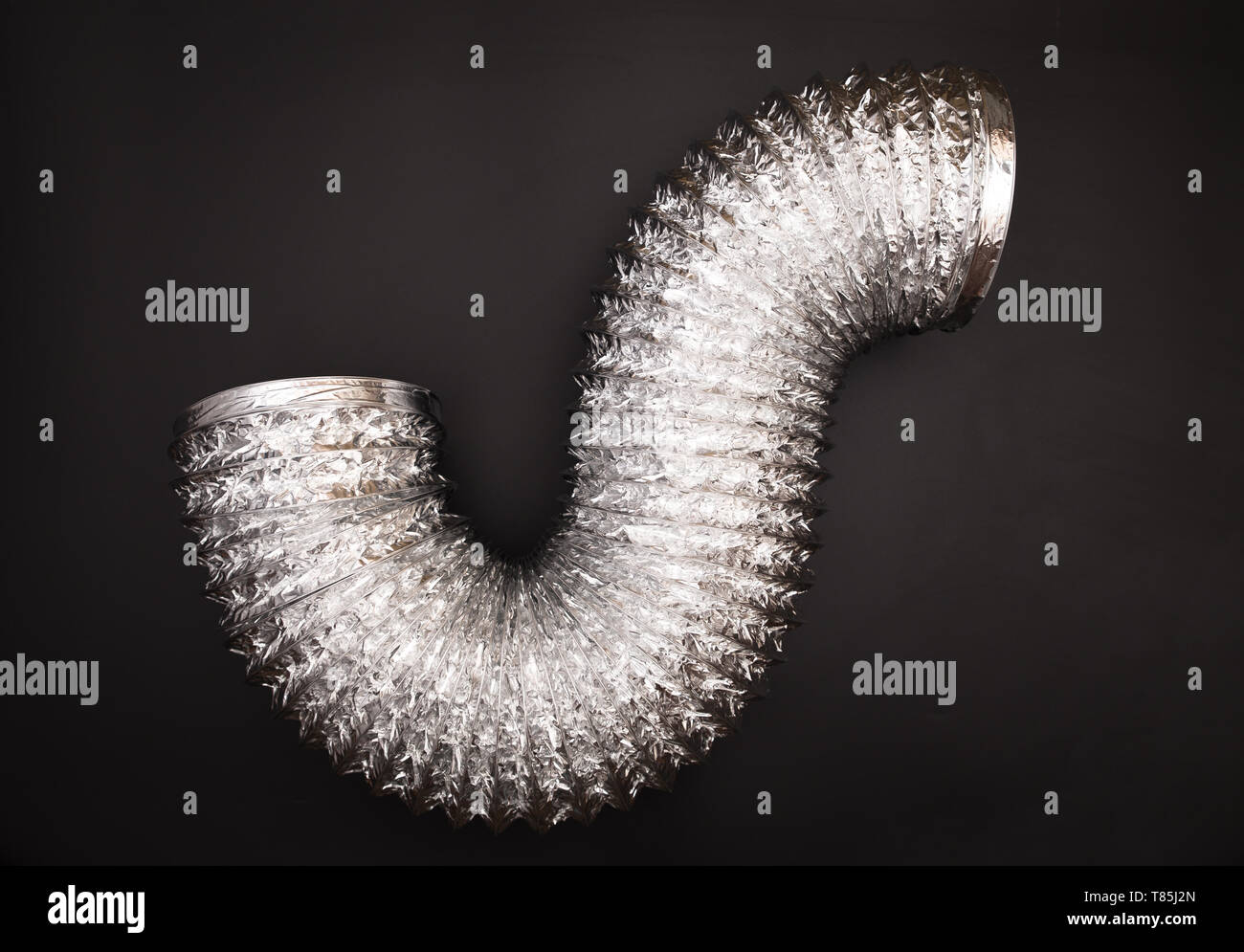 Silver tinfoil tube for ventilator Stock Photo - Alamy