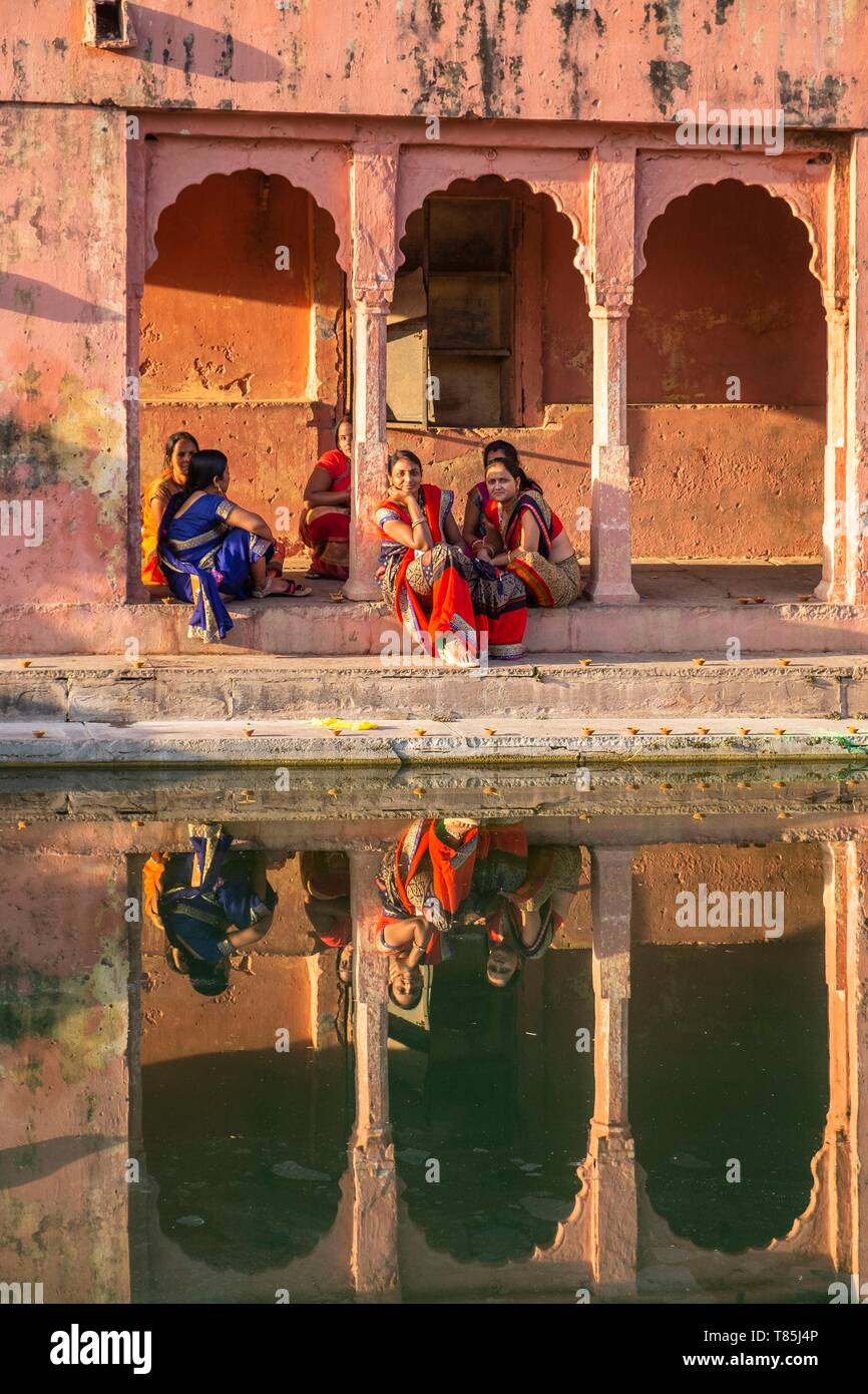 India, Rajasthan, Bundi, Kedareshwar Mahadev temple on the edge of Ban ...