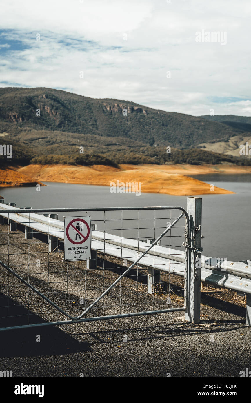Blowering Reservoir/Dam near Tumut, Snowy Mountains, New South Wales ...