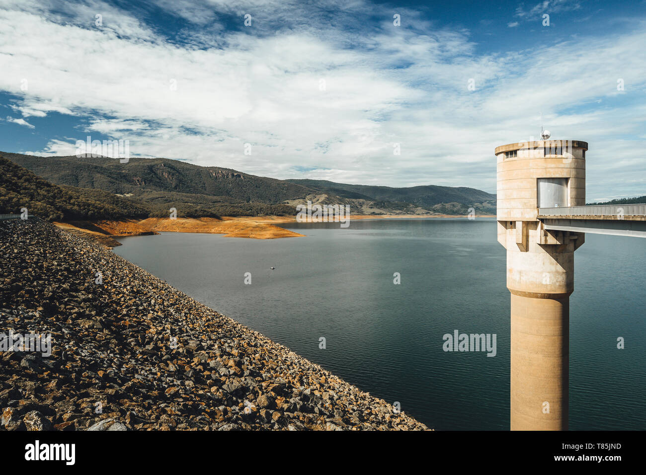 Blowering Reservoir/Dam near Tumut, Snowy Mountains, New South Wales ...