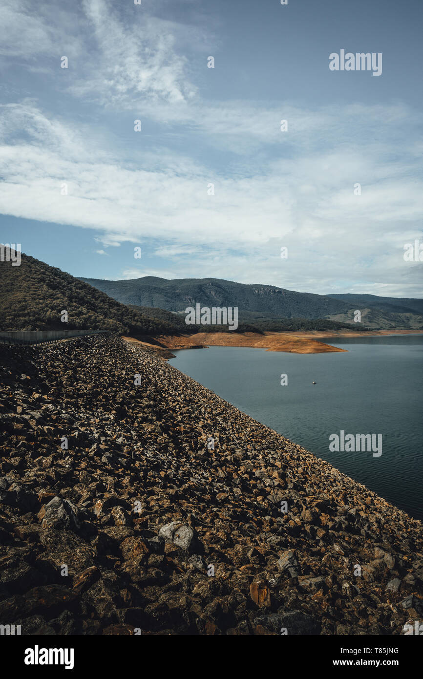 Blowering Reservoir/Dam near Tumut, Snowy Mountains, New South Wales ...