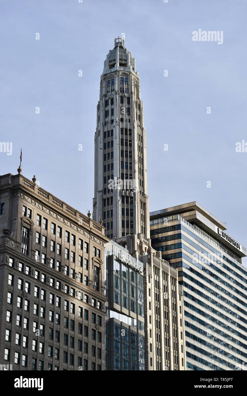 Iconic view of Chicago, Illinois, USA Stock Photo - Alamy