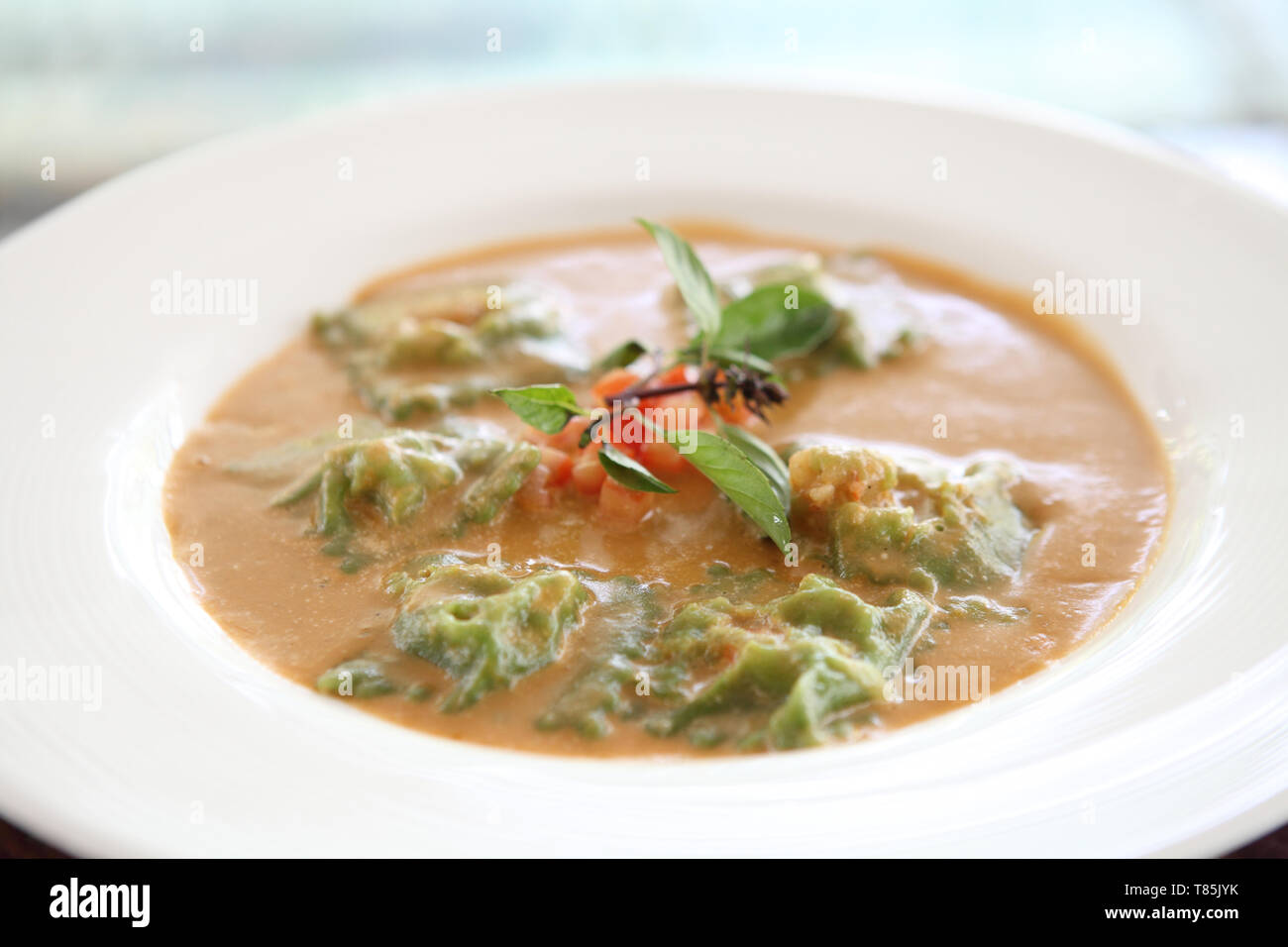 shrimp ravioli pasta Stock Photo - Alamy
