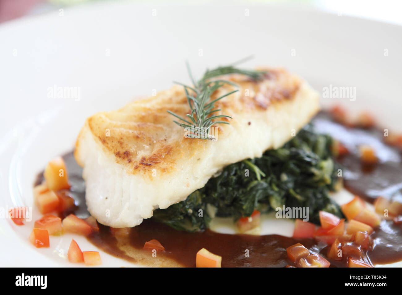 steak fish ,Fillet of snow fish Stock Photo - Alamy
