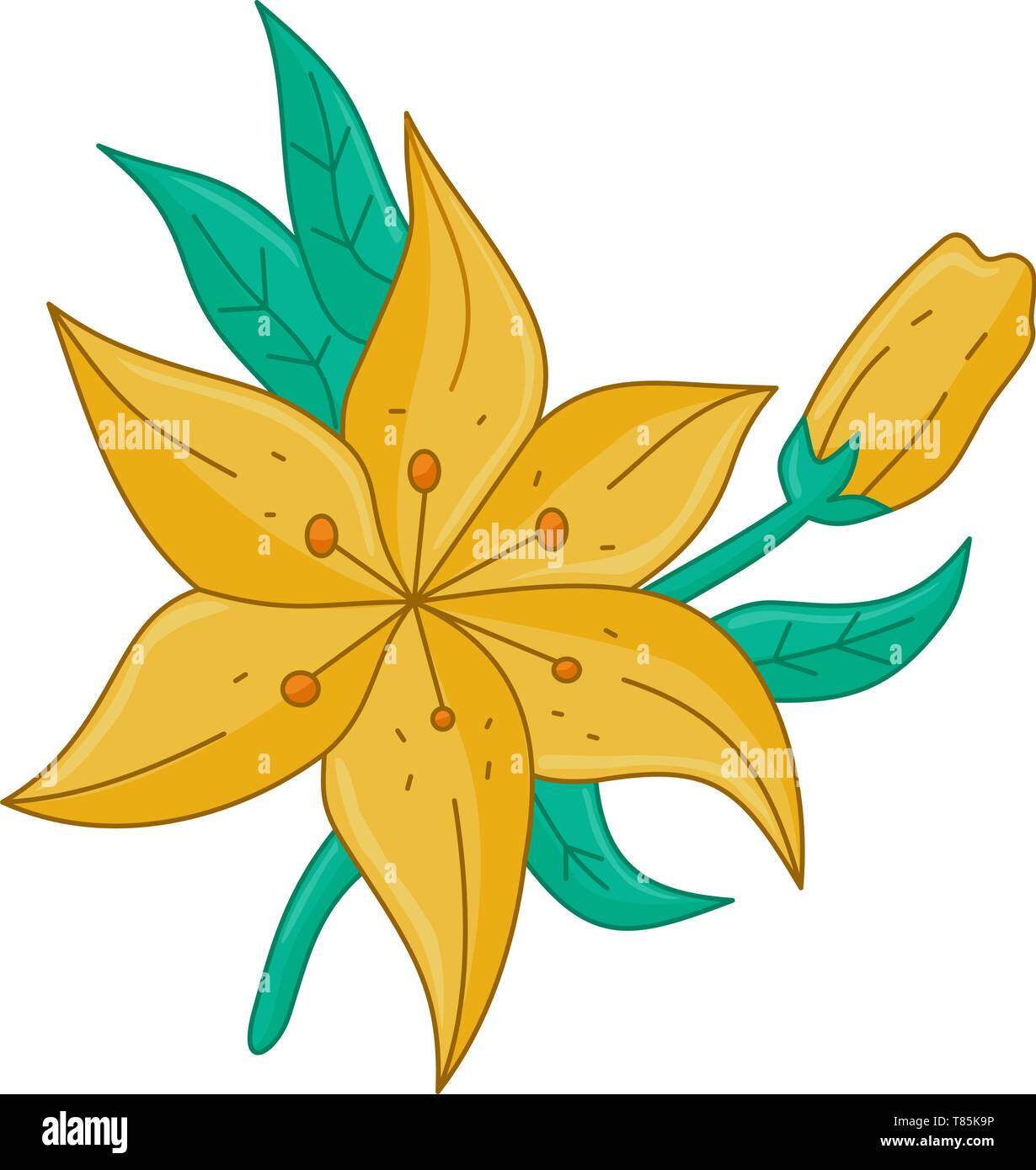 Flower Leaf Illustration Design Template Vector Stock Vector Image ...