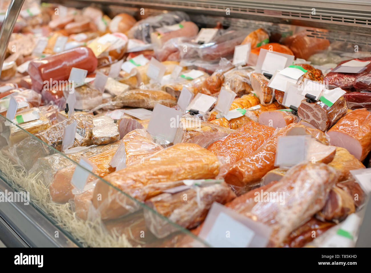 Meat butcher counter price hi-res stock photography and images - Alamy