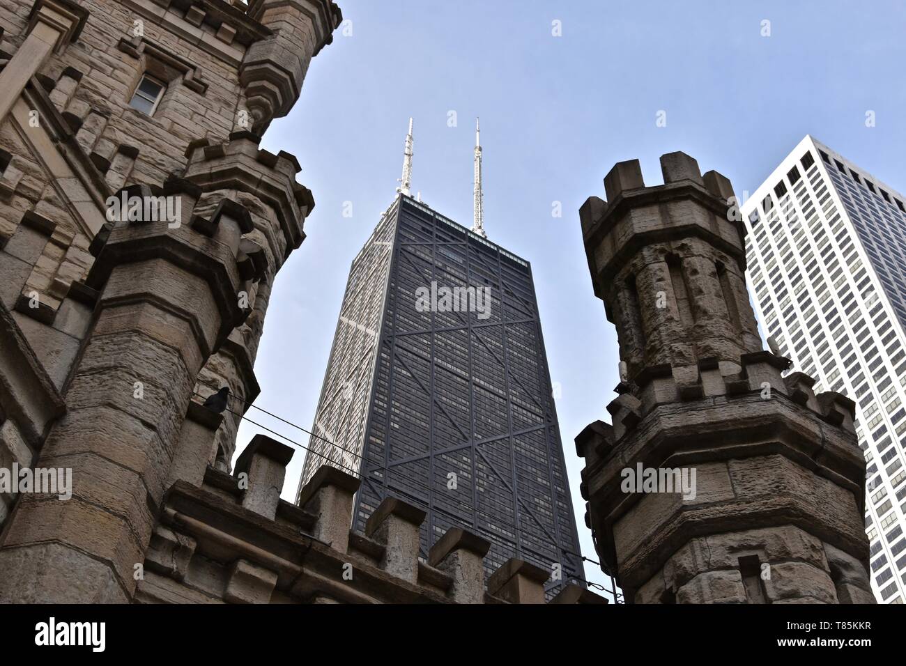 The iconic and historic Water Tower, Near North Side, Chicago, Illinois ...