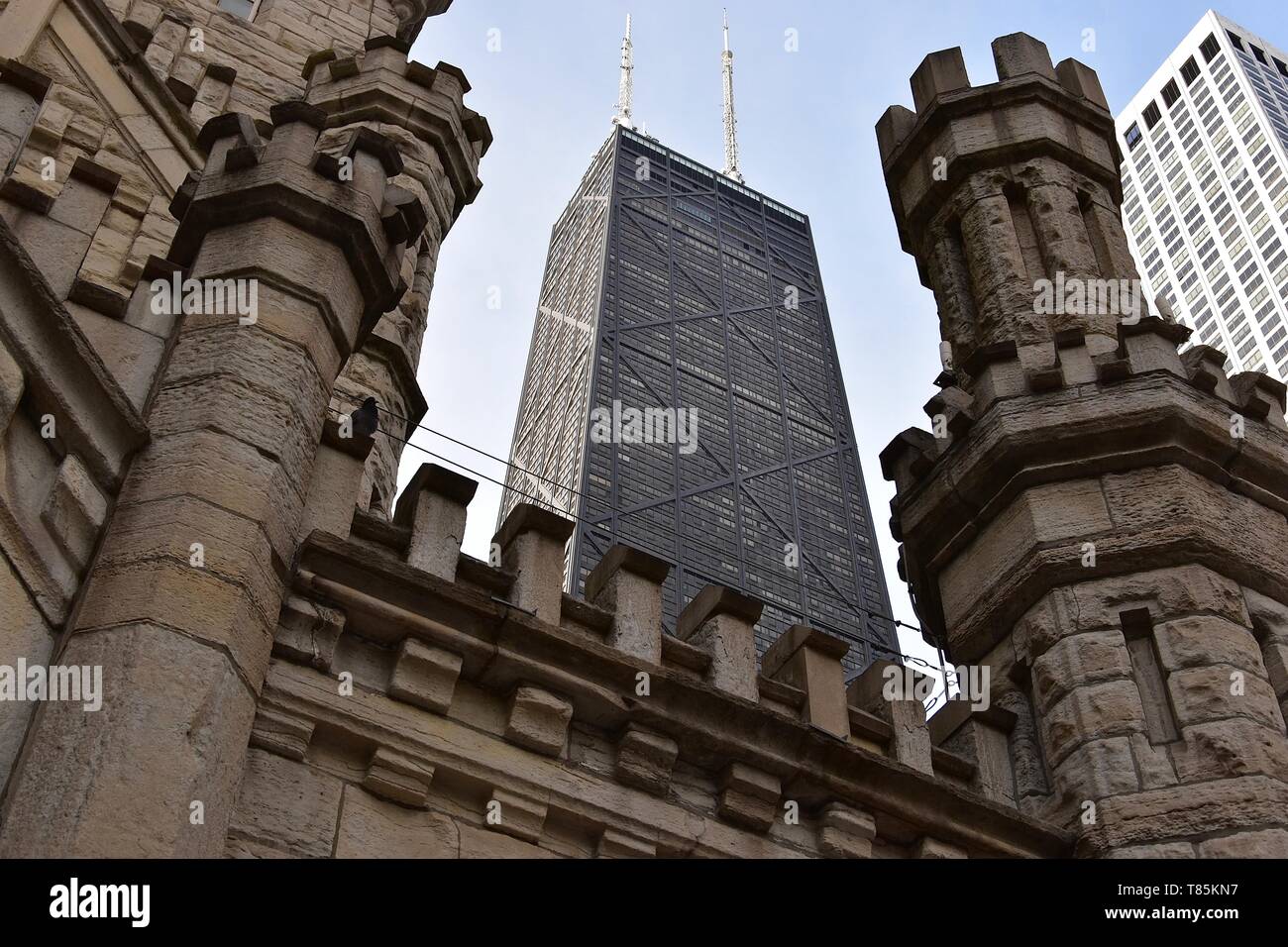 The iconic and historic Water Tower, Near North Side, Chicago, Illinois ...