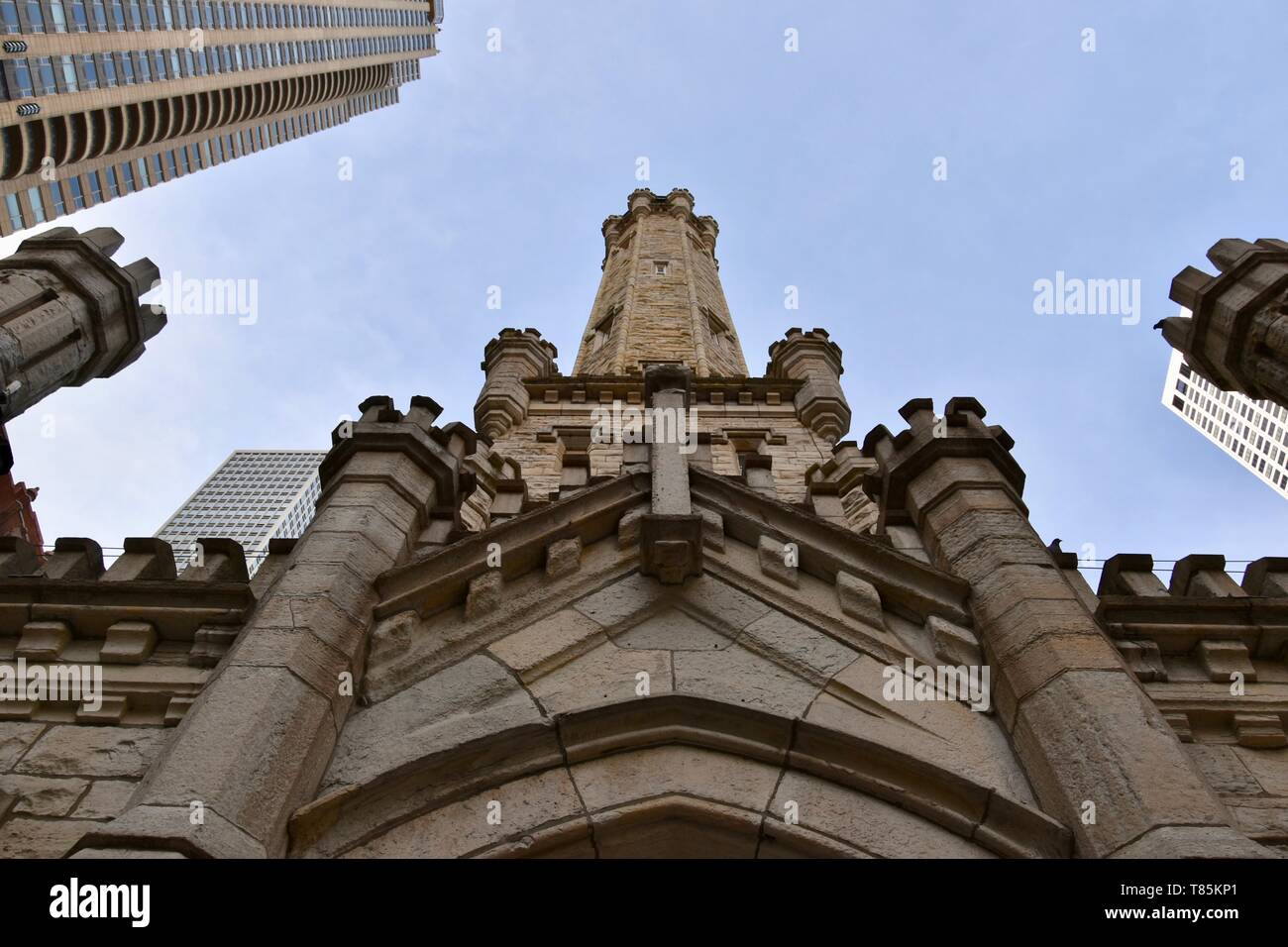 The iconic and historic Water Tower, Near North Side, Chicago, Illinois ...