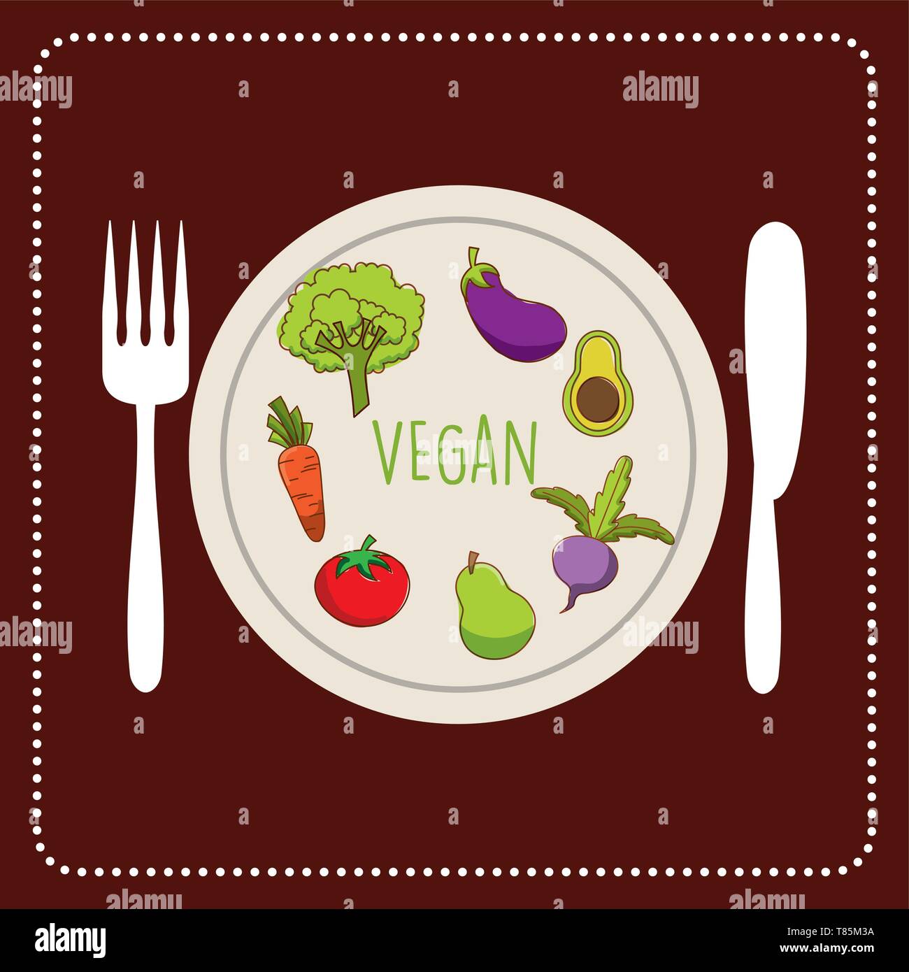 vegan food design Stock Vector Image & Art - Alamy