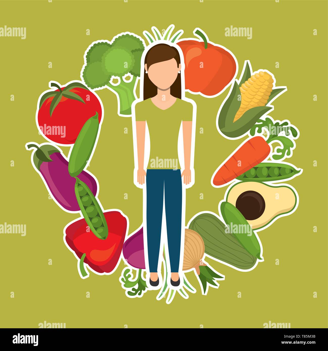 vegan food design Stock Vector Image & Art - Alamy