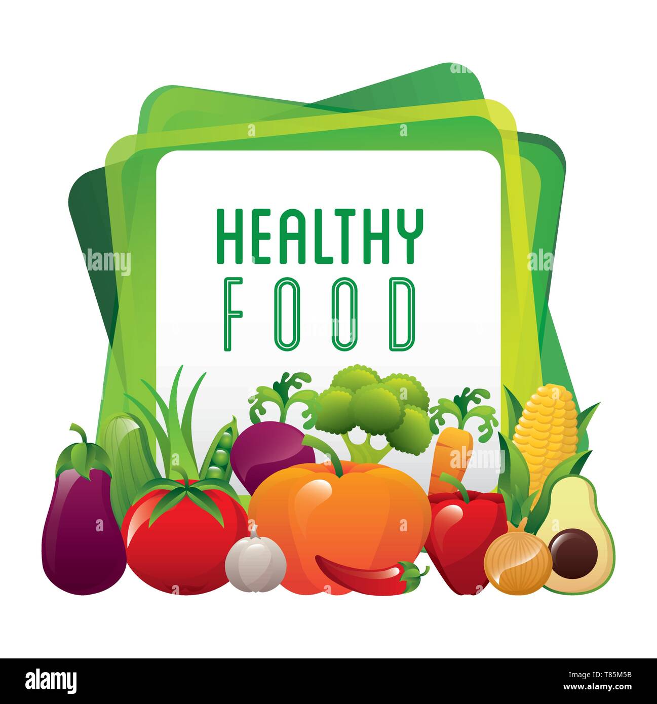 healthy food design Stock Vector Image & Art - Alamy