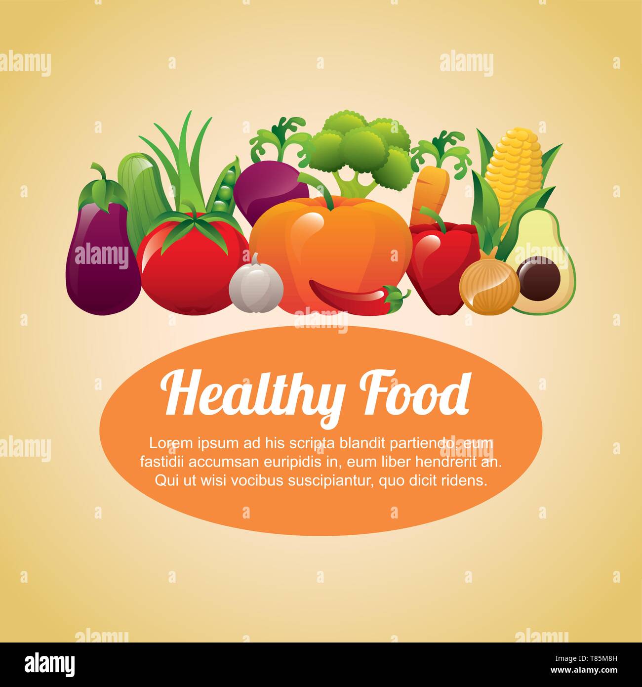 healthy food design Stock Vector Image & Art - Alamy