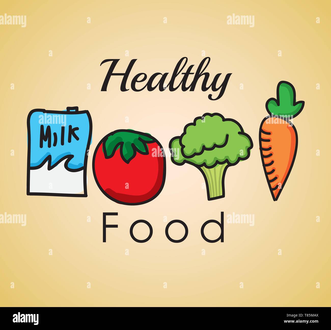 healthy food design Stock Vector Image & Art - Alamy