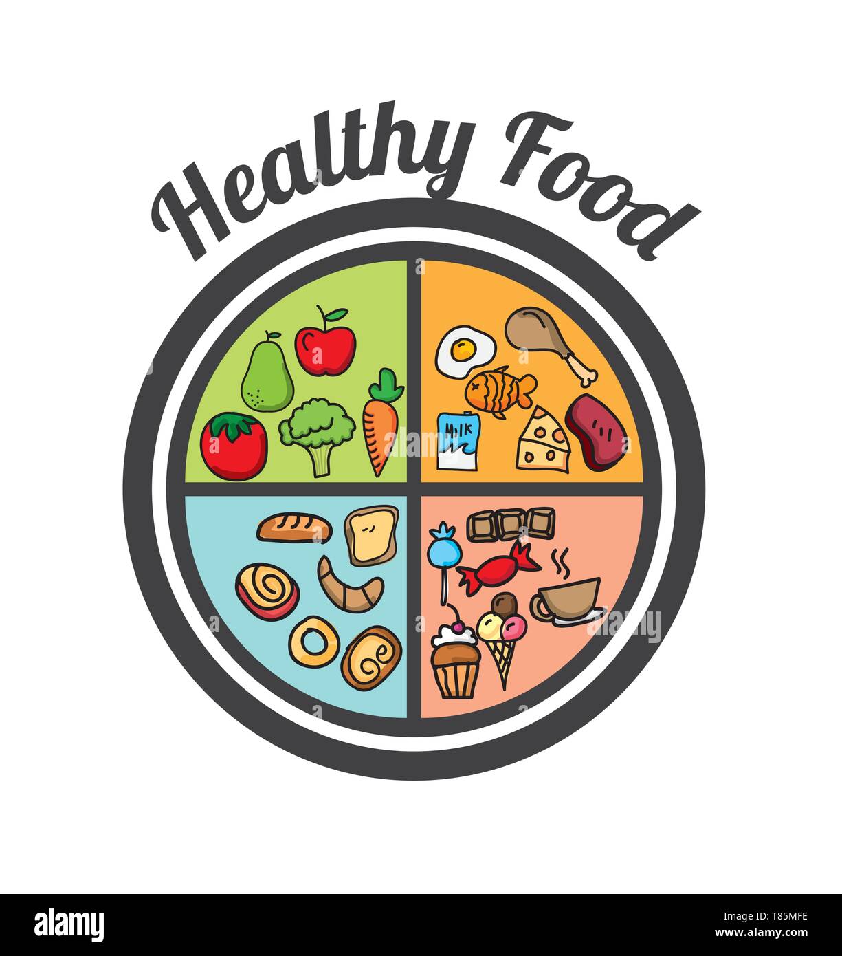healthy food design Stock Vector Image & Art - Alamy