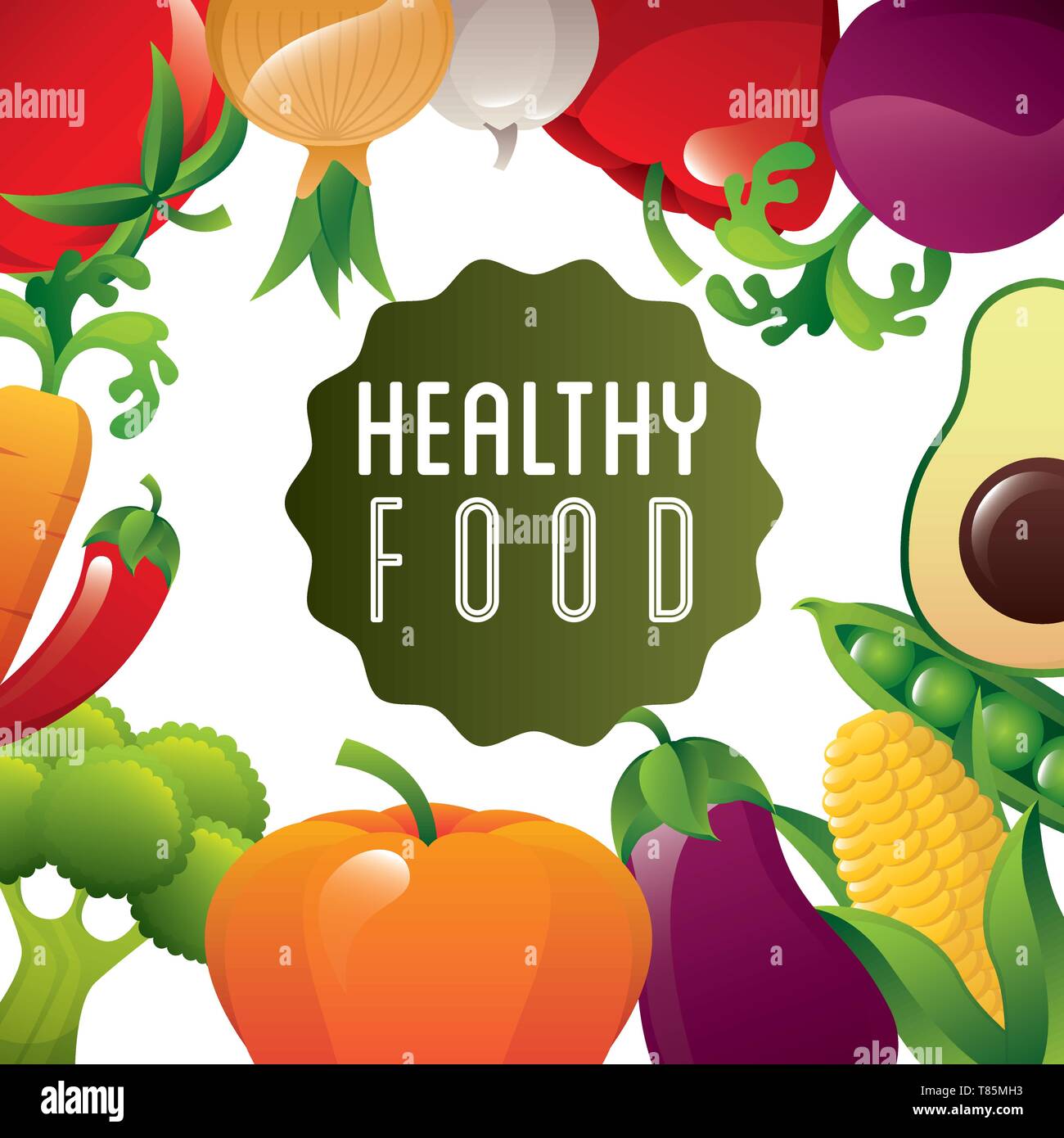 healthy food design Stock Vector Image & Art - Alamy