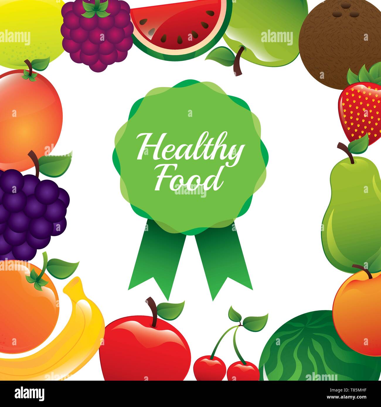 healthy food design Stock Vector Image & Art - Alamy