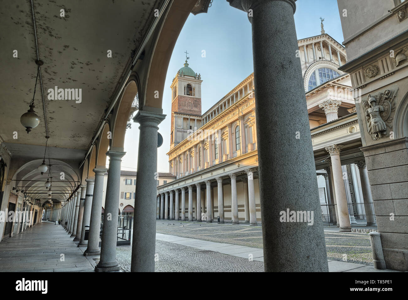 Historic center of Novara and Novara cathedral, Italy Stock Photo - Alamy