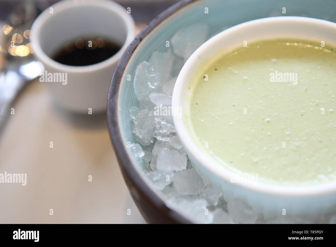 Matcha pudding hi-res stock photography and images - Alamy