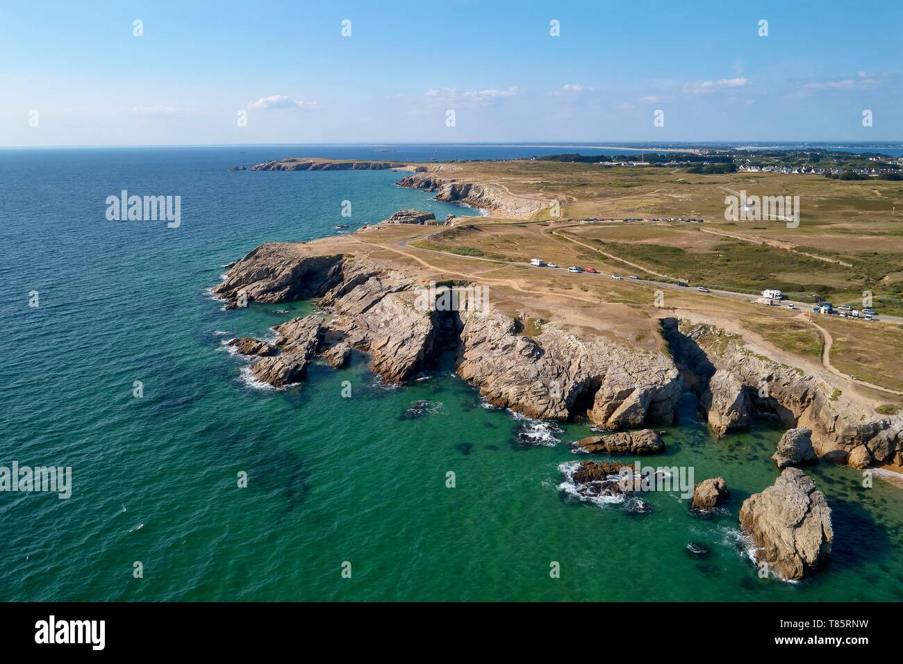 France, Morbihan, Presqu'ile de Quiberon, la cote sauvage (the wild ...