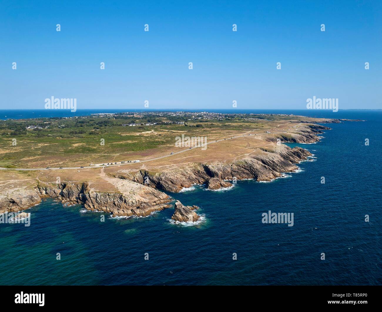 France, Morbihan, Presqu'ile de Quiberon, la cote sauvage (the wild ...