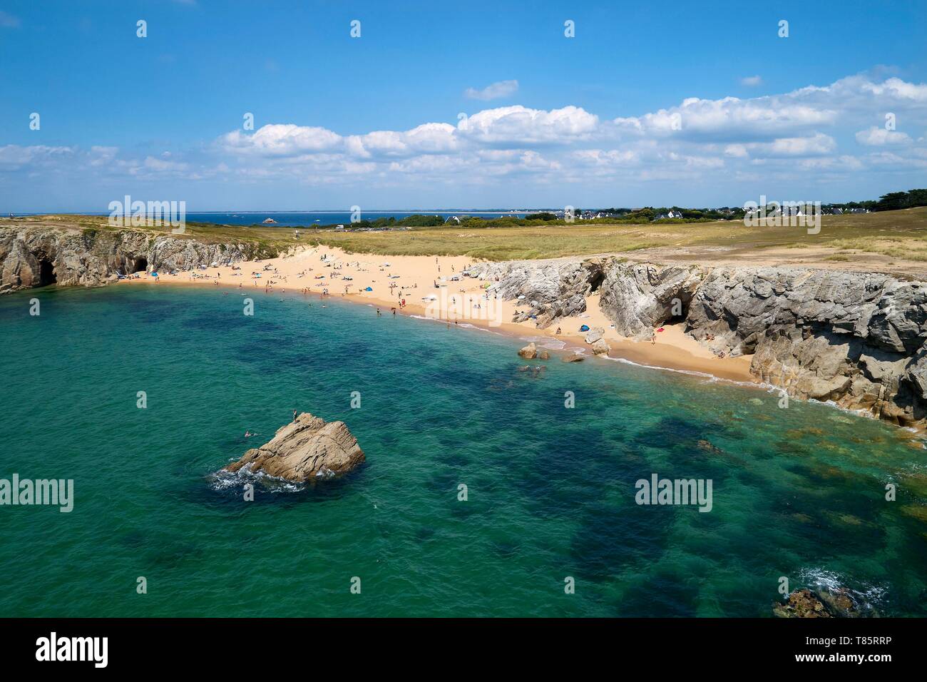 France, Morbihan, Presqu'ile de Quiberon, la cote sauvage (the wild ...